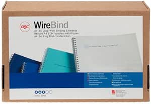 Amazon.com : Box of 100 - GBC Wirebind 34 8mm 3:1 Silver Binding Wires ...