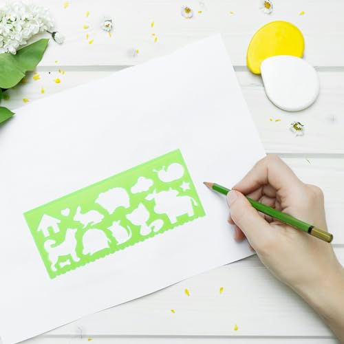 Snapklik.com : Template For Drawing,4 Pack Clear Ruler Animal-Shaped ...