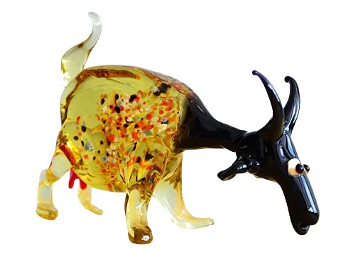 Amazon.com: Yellow Glass Goat Figurines, Blown Glass Goat Ornament ...