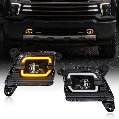 Amazon.com: OKSIWA LED Fog Lights with DRL for 2019–2023 Silverado 1500 ...