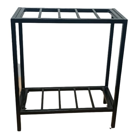 BUGAKI Metal Aquarium Stand, 2-Tier Fish Tank Support Frame, Black ...