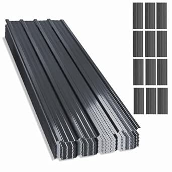 ENNJING 12X Trapezblech Profilblech,129x46cm=7m²- Dachplatten ...