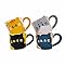 Amazon.com: Stackable Cat Mug Set of 4, Adorable Ceramic Coffee Mugs ...