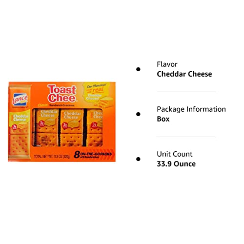 Snapklik.com : Lance Toast Chee Cheddar Cheese Sandwich Crackers 8 On ...