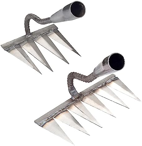 Amazon.com : Yangbaga Iron Rake,Garden Rake Gardening Tools Heavy Duty ...