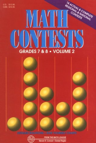 Amazon.com: Math Contests, Grades 7 & 8, Vol. 2- School Years: 1982-83 ...