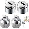 Amazon.com : 2 Pack Water Spigot Lock, Brass Hose Bib Lock for 3/4 ...