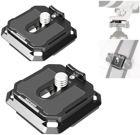 Amazon.co.jp: NEEWER 38mm Quick Release Plate 2 Pack Square Anti-Off ...