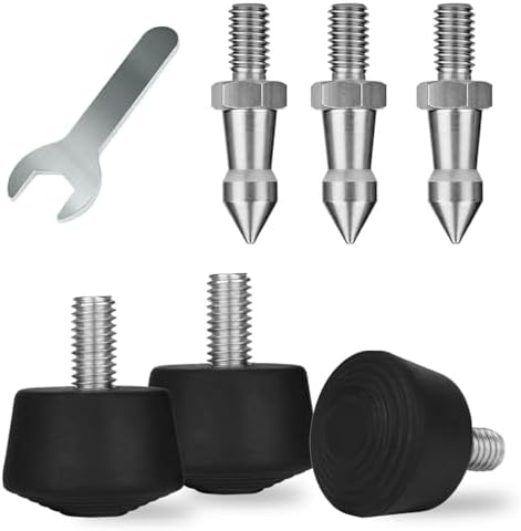 Amazon.com : Rigych 6 Pcs Tripod Spike Feet 1/4-20 Thread Rubber Feet ...