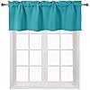 Amazon.com: DWCN Turquoise Valance Curtains for Kitchen and Living Room ...