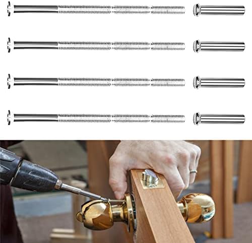 jeufun 4 Sets M3 Door Handle Screws, Nickel Plated Male to Female Door ...