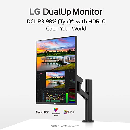 LG 28MQ780-B 28 Inch SDQHD (2560 x 2880) Nano IPS DualUp Monitor with ...