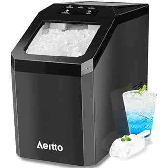 Amazon.com: Aeitto Nugget Ice Maker Countertop, 55lbs/Day, Large ...