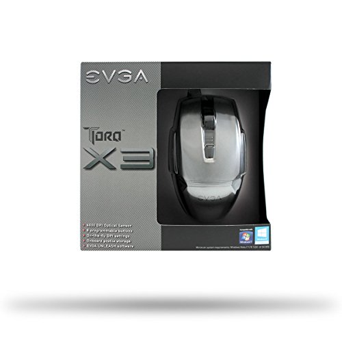 EVGA TORQ X3 Gaming Mouse/Customizable/4000 DPI/5 Profiles/8 Buttons ...