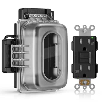 ELEGRP Outdoor GFCI Outlet with Extra-Duty in Use Cover, 15 Amp TRWR ...