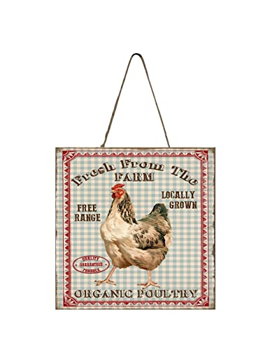 Amazon.com: Fresh from the Farm Chickens Wood Mini Sign 5" x 5 ...