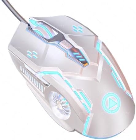 Amazon.com: Silent Click Mouse, Gaming Mouse Wired, 6 Button, 4 ...