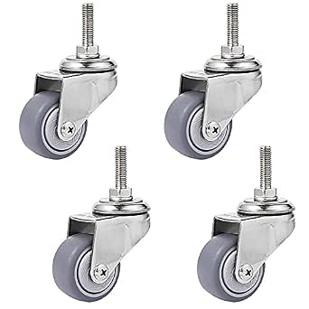 YWXBBZ 2Inch Threaded Stem Casters M10, Heavy Duty Swivel Caster Load ...