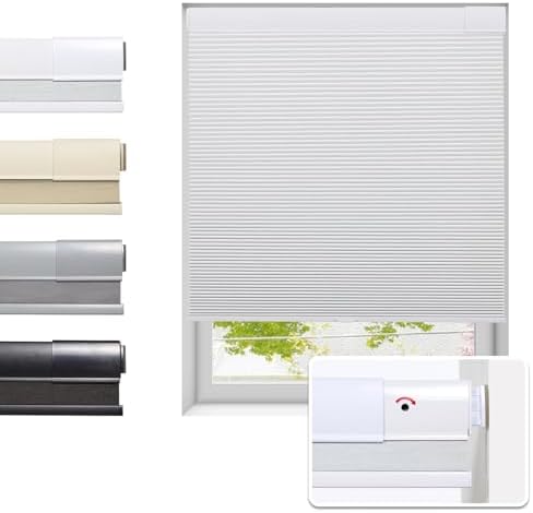 Amazon.com: Tonature No Drill Cellular Shades for Indoor Windows ...