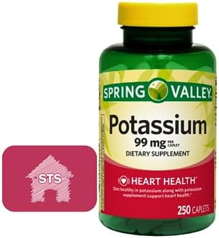 Amazon.com: Spring Valley Potassium 99 mg, 250 Count + STS Sticker ...