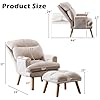 Amazon.com: IOMOR Accent Chair with Ottoman Comfy Reading Chair ...