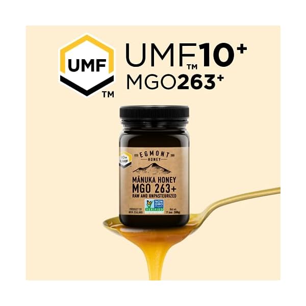 Egmont Honey MGO 263+ / UMF 10+ - NON-GMO, Kosher, Recycled plastic jar ...