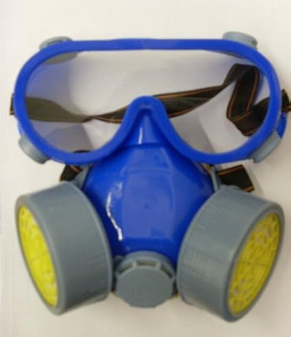 2Pc Industrial Safety Goggles And Dust Mask Respirator New : Amazon.co ...