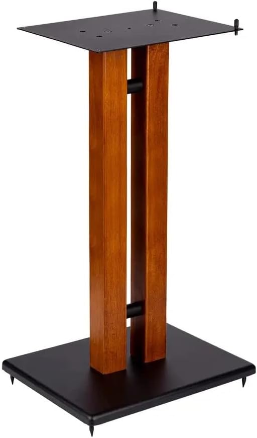 Amazon.com: Monolith 28in Cherry Wood Speaker Stand with Adjustable Top ...