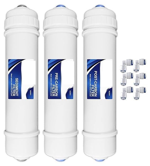 Pre Carbon Filter, Sediment Filter, Post Carbon Filter and Elbow ...