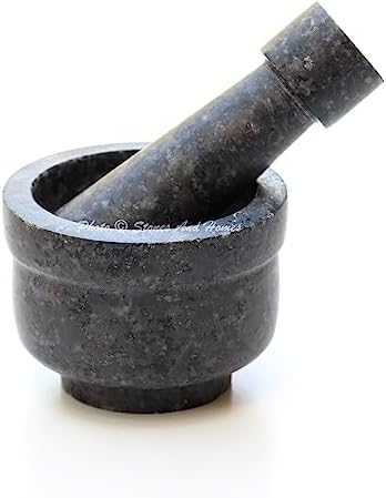 Buy Stones And Homes Granite Small Mortar And Pestle Set For Masala 3 ...