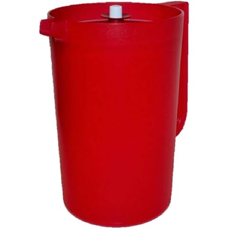 Amazon.com: Tupperware Pitcher Classic Push-Button Style 1 Gallon Red ...