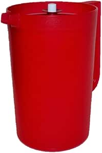 Amazon.com: Tupperware Pitcher Classic Push-Button Style 1 Gallon Red ...