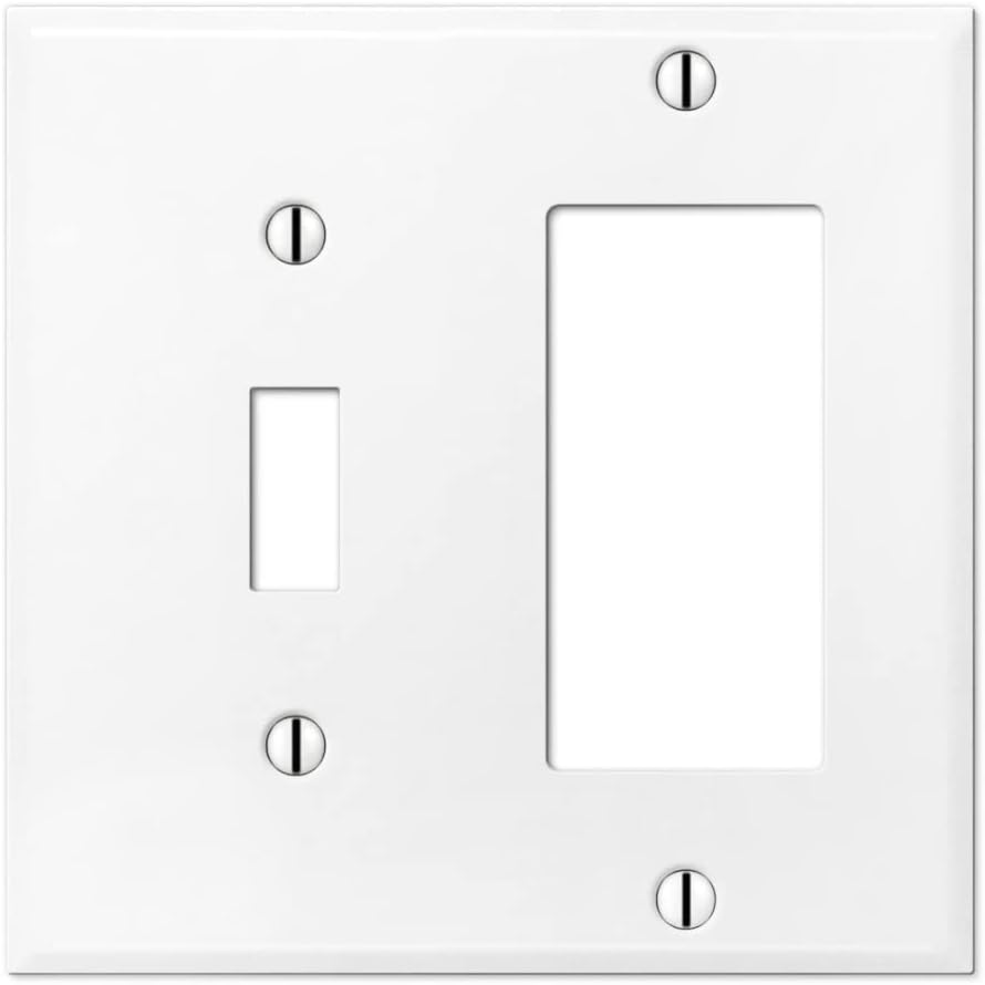 OVERSIZED 2 Gang Combo Metal Wall Plate - (1) Decora/GFCI/Rocker with ...