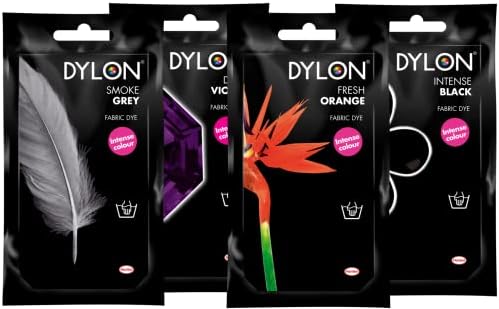 Dylon Fabric Dye Sachets Halloween Bundle, includes: Intense Black ...