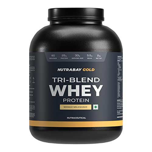 Nutrabay Gold Tri Blend Whey Protein Powder (Hydrolyzed, Isolate ...