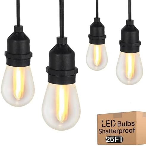 Amazon.com: QJIAY 48 ft LED Outdoor Light Strings with Edison Vintage ...