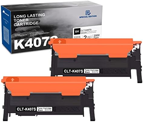 Amazon.com: CLT-K407S CLT-407S Toner Cartridge Black - Replacement for Samsung 407S K407S Toner ...