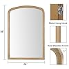 Amazon.com: WallBeyond Arched Wall Mirror Wood Framed, 24" x 36" Rustic ...