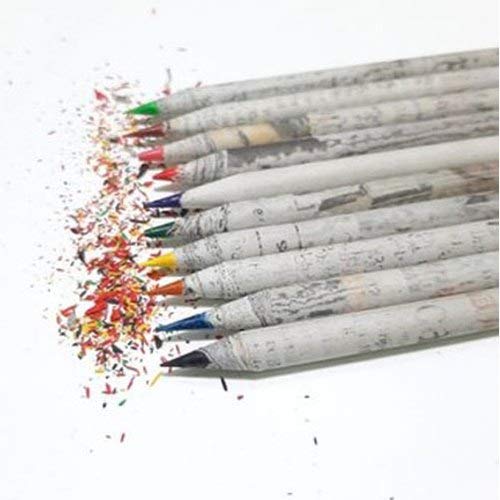 Chavi Eco Newspaper Colour Pencil Set Of 20 Pack Of 2 10 Assorted Colors Made From 100 chavi-eco-newspaper-colour-pencil-set-of-20-pack-of-2-10-assorted-colors-made-from-100