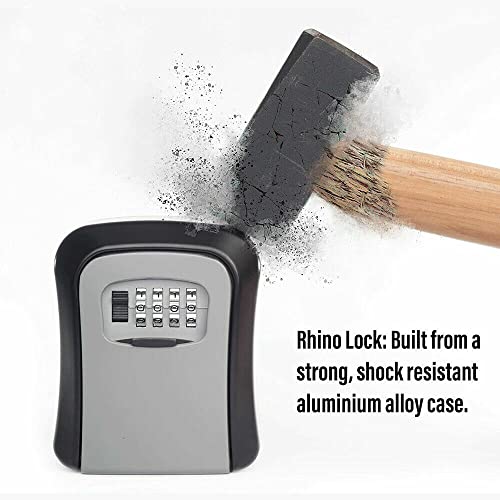 Westspark 4 Digit Key Safe Wall Mounted Box Outdoor High Security Code ...