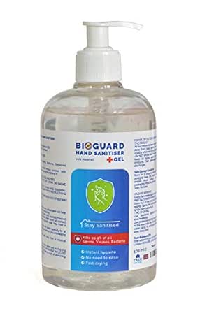 BioGuard Hand Sanitiser 500ml (Liquid/Gel) - 70% Alcohol Hand ...