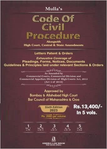Buy Mulla's CODE OF CIVIL PROCEDURE - CPC (in 5 Volume) - Latest 6th ...
