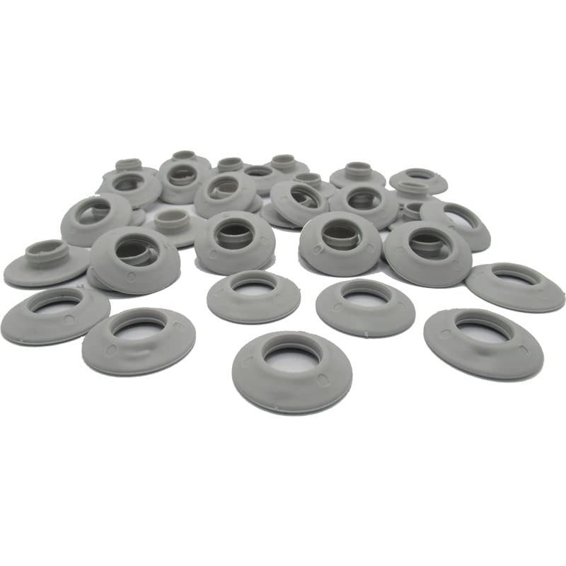 10 Grey Plastic Snap Eyelets 12mm, Self Sealed for Tarpaulin ...