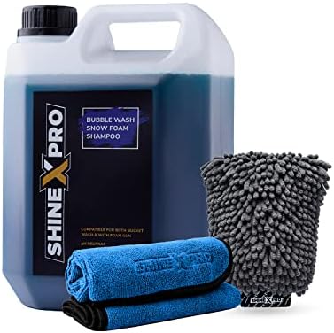 ShineXPro 2.7 Ltr Foam Car Wash Shampoo With 2Pcs 400GSM Microfiber ...