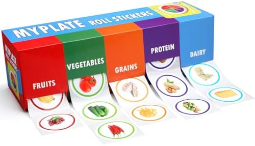 Amazon.com: Frienda My Plate Food Box and Nutrition Roll Stickers Set ...