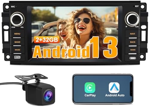 Amazon.com: Android 13 Car Radio Stereo for Jeep Wrangler Dodge RAM ...