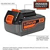 BLACK+DECKER Batterie 20 V, batterie lithium-ion 4,0 Ah, 20 volts ...