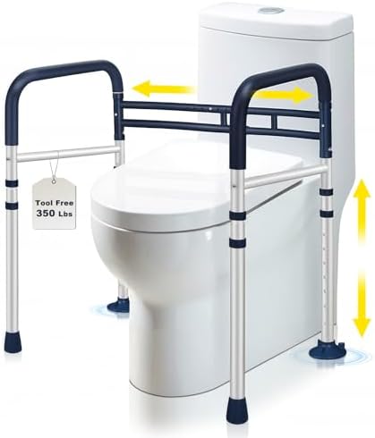 Amazon.com: Toilet Safety Rails, Adjustable Toilet Handles for Elderly ...