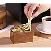 Amazon.com | Sugar Packet Holder For Coffee Bar, Acacia Wood Sugar ...