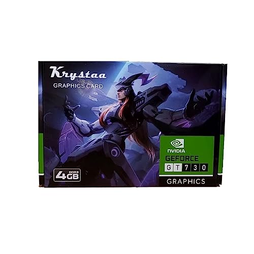 Krystaa GEFORCE GT 730LP 4GB DDR3 Graphic Card | 64bit Dual Slot ...